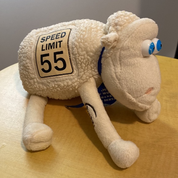 Serta | Toys | Serta Sheep 55 Speed Limit White Plush With Neck Tag ...